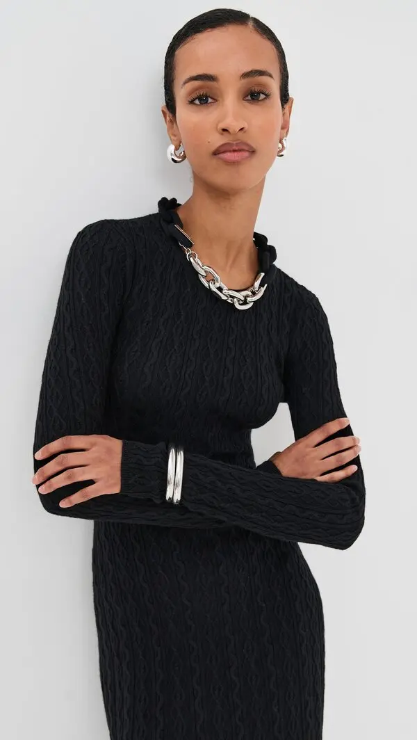 Rabanne Cable Knit Maxi Dress