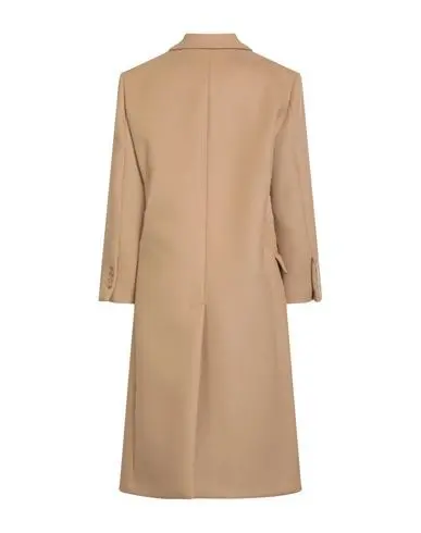 Sandro Coat In Wool And Polyamide - Beige