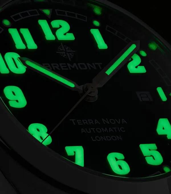 BREMONT Stainless Steel And Leather Terra Nova Field Watch