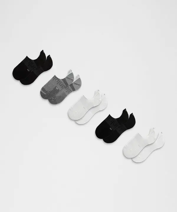 Lululemon Power Stride No-show Socks - White/heather Grey/black