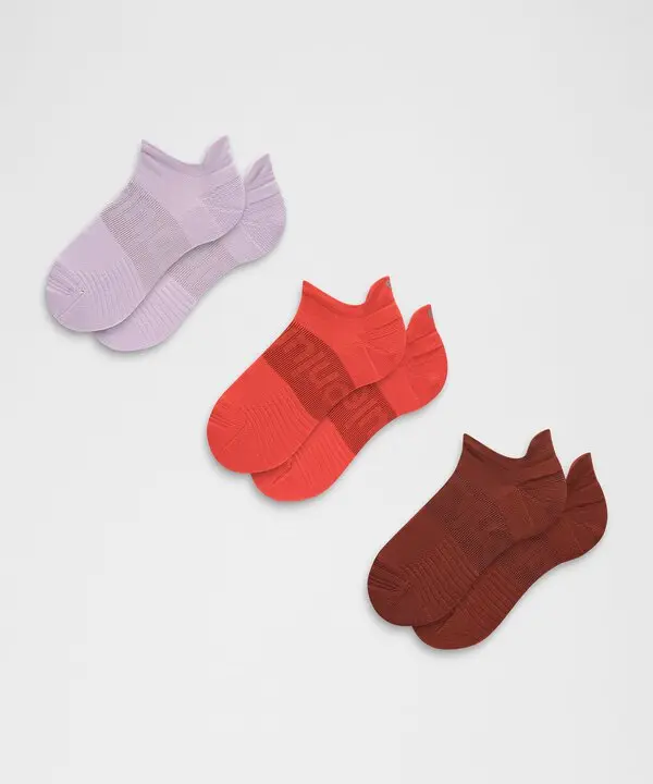 Lululemon Power Stride Tab Socks - Cherry Ember/lilac Play/cranberry Charm