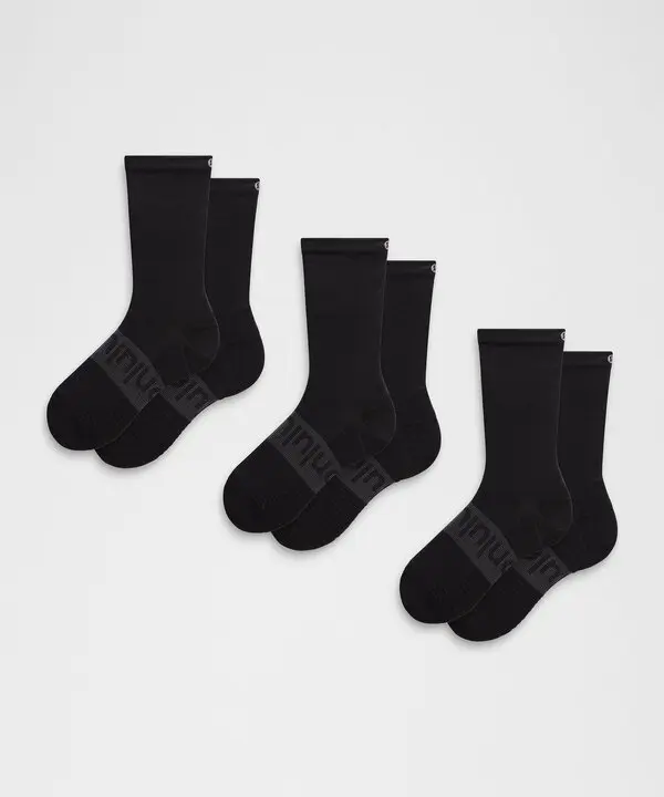 Lululemon Power Stride Crew Socks - Black