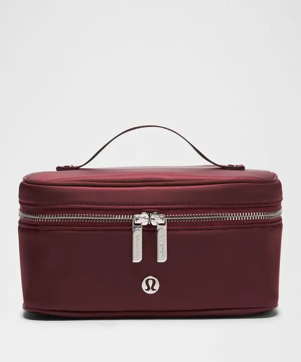 Lululemon Travel Toiletry Bag 3.5l - Burgundy Bay/black/silver