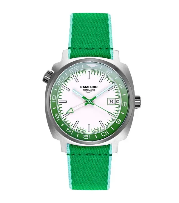 BAMFORD LONDON Gmt Summer +8 Stainless Steel Watch - Green
