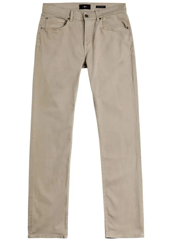 7 For All Mankind The Straight Jeans - Beige