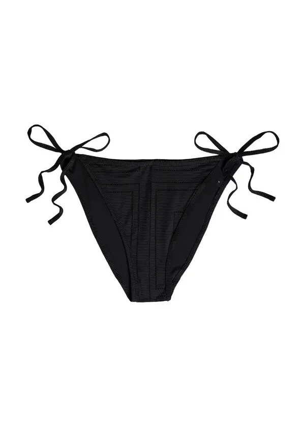 TOTEME Monogram Pointelle Bikini Briefs - Black
