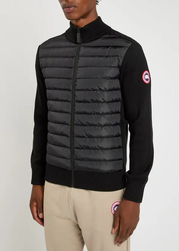 Canada Goose Hybridge Quilted Shell And Wool Jacket