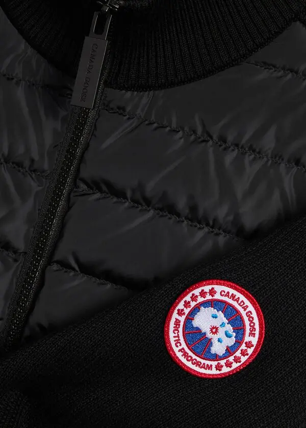 Canada Goose Hybridge Quilted Shell And Wool Jacket
