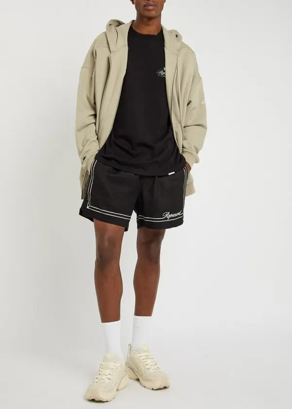 REPRESENT Border Ramie Shorts - Black