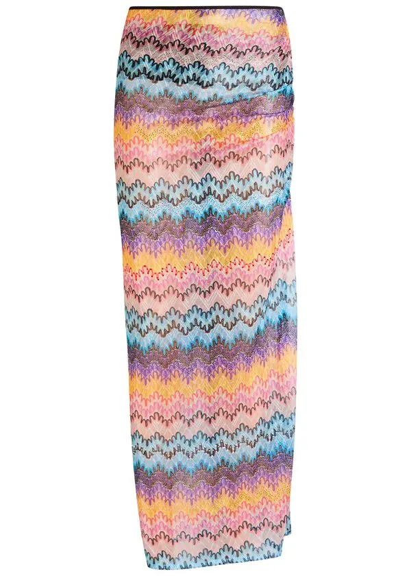 Missoni Zigzag-intarsia Mesh Midi Skirt