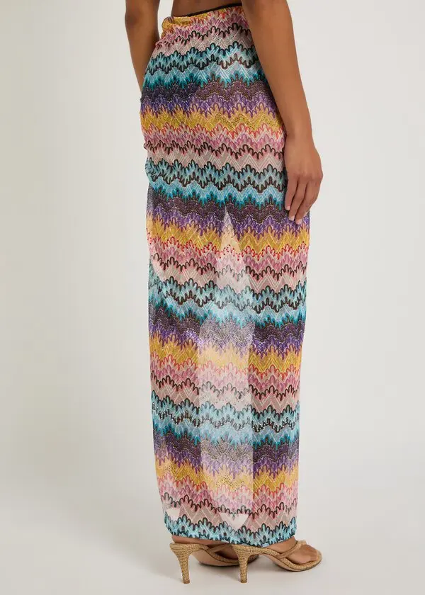 Missoni Zigzag-intarsia Mesh Midi Skirt