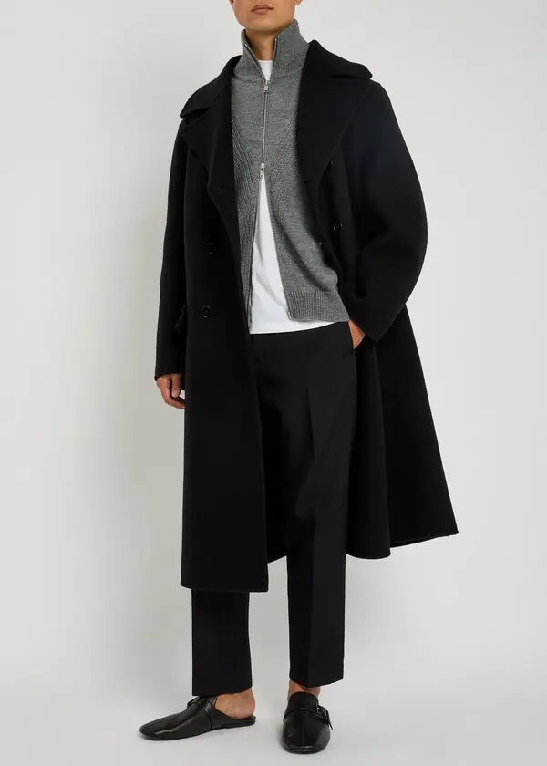 JIL SANDER Double-breasted Wool Coat