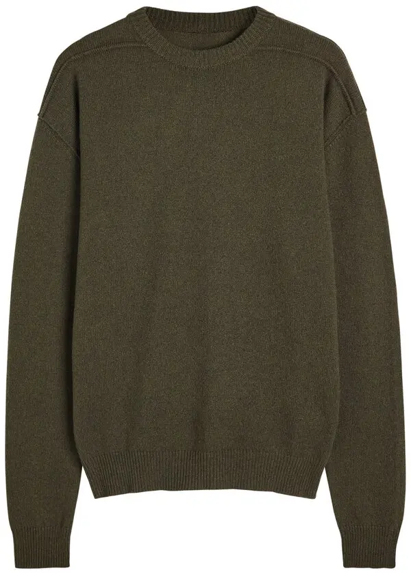 Rick Owens Cashmere-blend Jumper - Khaki