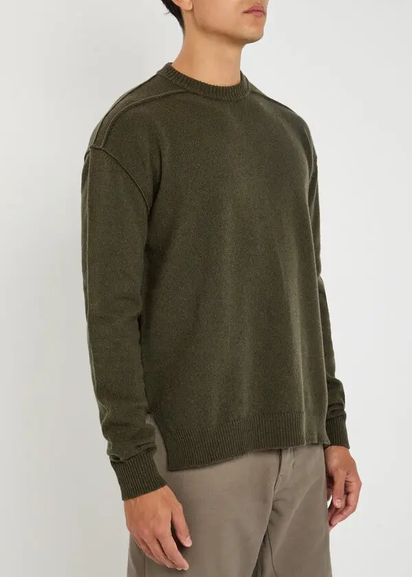 Rick Owens Cashmere-blend Jumper - Khaki