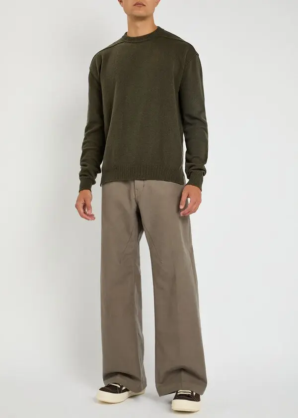Rick Owens Cashmere-blend Jumper - Khaki