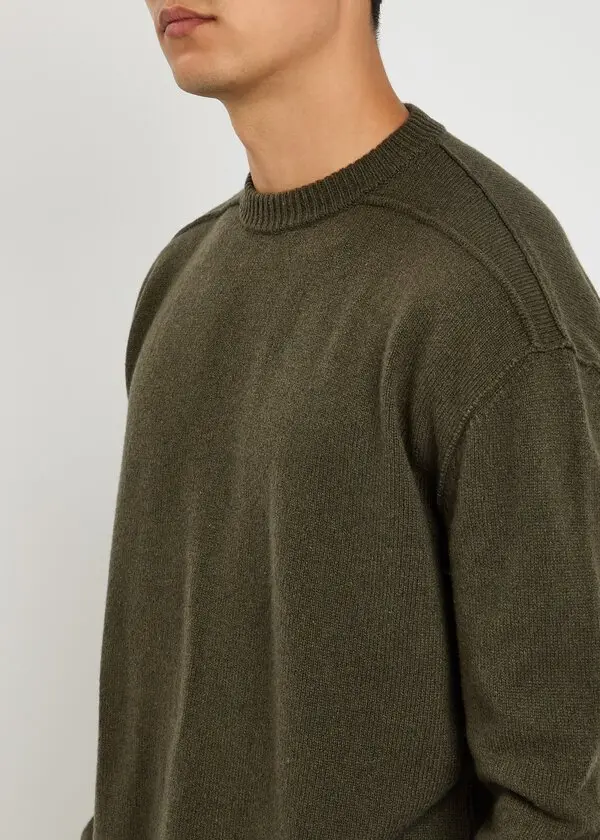 Rick Owens Cashmere-blend Jumper - Khaki