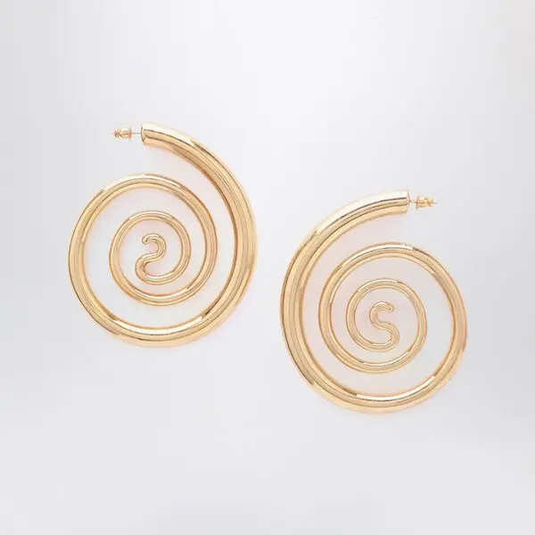 PANCONESI Spiral Serpent Hoop Earrings - Metal