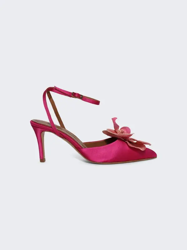 ALAMEDA TURQUESA Mirabel Flower Pumps - Pink