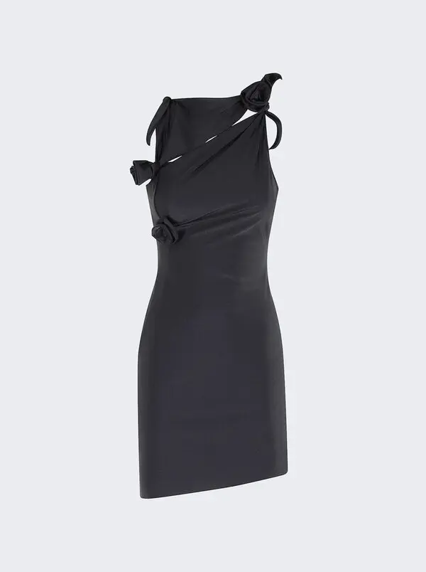Coperni Mini Flower Dress Isola - Black