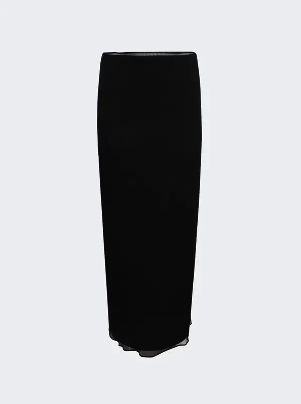 Wardrobe.NYC Layered Column Skirt - Black