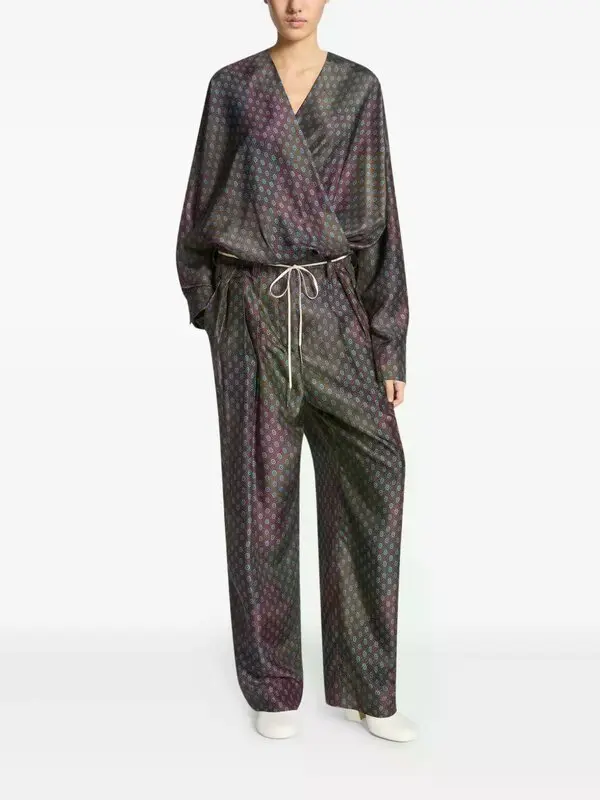 Dries Van Noten Silk Cargo Trousers