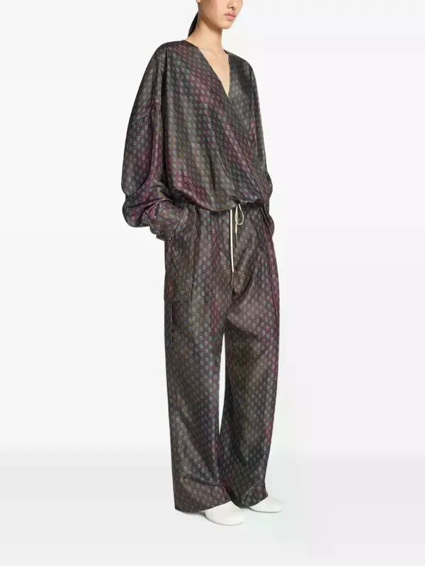 Dries Van Noten Silk Cargo Trousers
