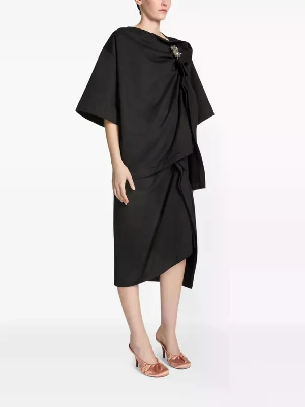 Dries Van Noten Draped Brooch T-shirt