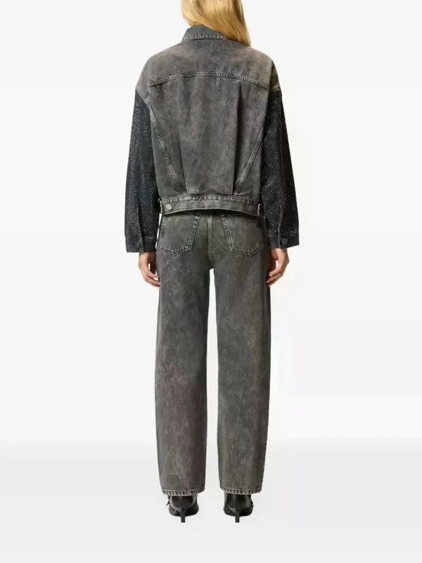 Pinko Stonewashed Embellished Denim Jacket