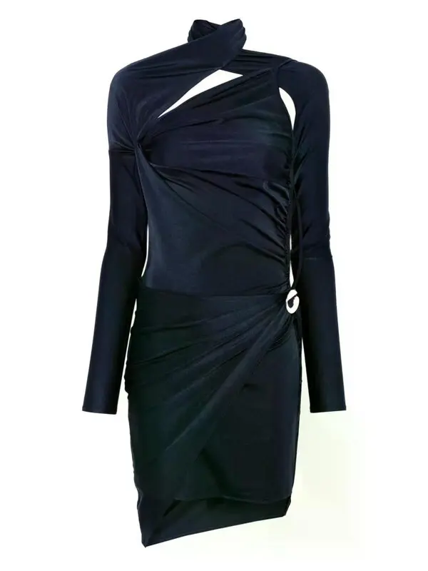 princess polly baby blue dress Coperni Twisted Asymmetric Mini Dress - Blue - 50% Off