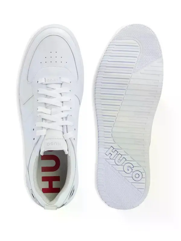Hugo Leather Trainers With Logo Detail