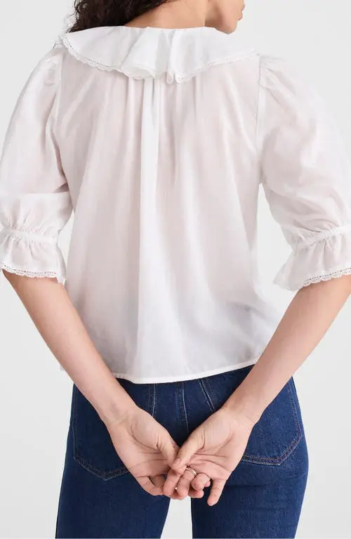Madewell Cotton Blend Ruffle Top