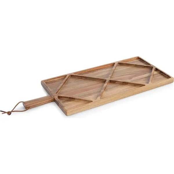 TOSCANA Acacia Grazing Charcuterie Sectioned Serving Board - Acacia Wood