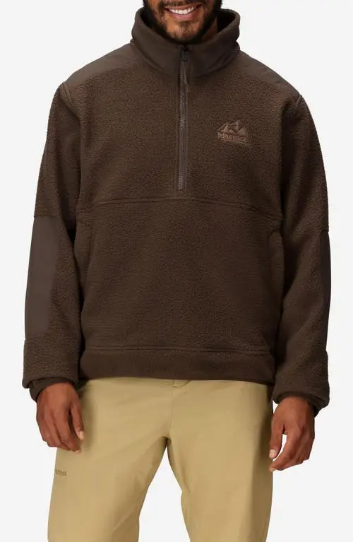 MARMOT Wanderer High Pile Fleece Half Zip Pullover - Hickory Nut