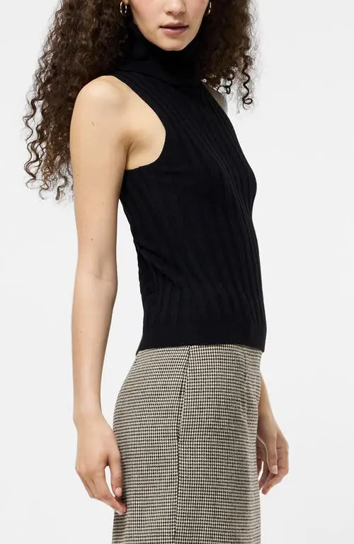 French Connection Rib Turtleneck Sleeveless Sweater