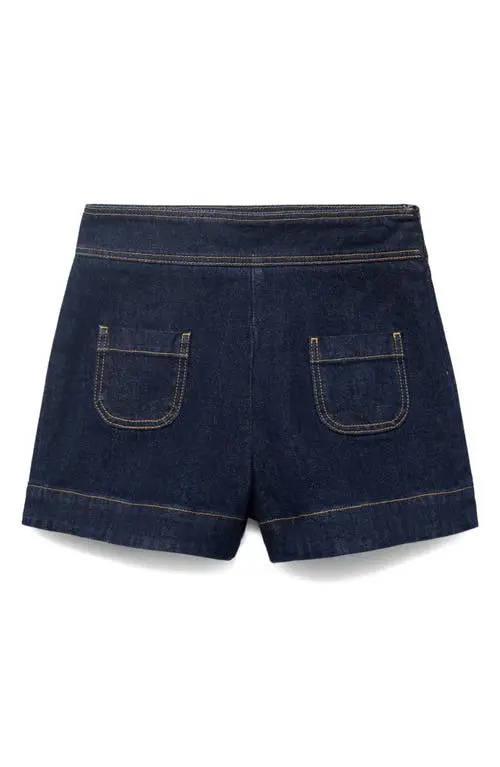 Mango High-waisted Denim Shorts