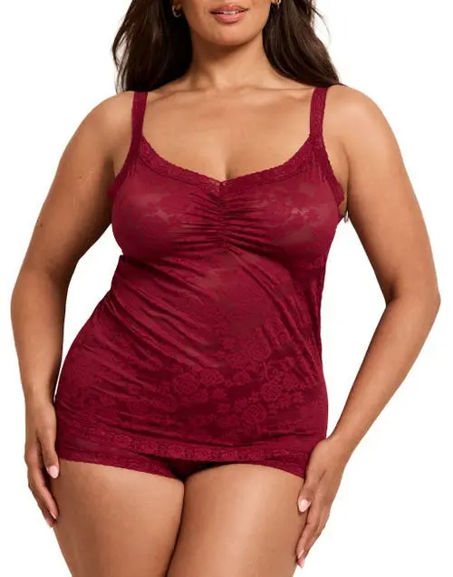 ADORE ME Alicent Cami & Shorts Set - Dark Red