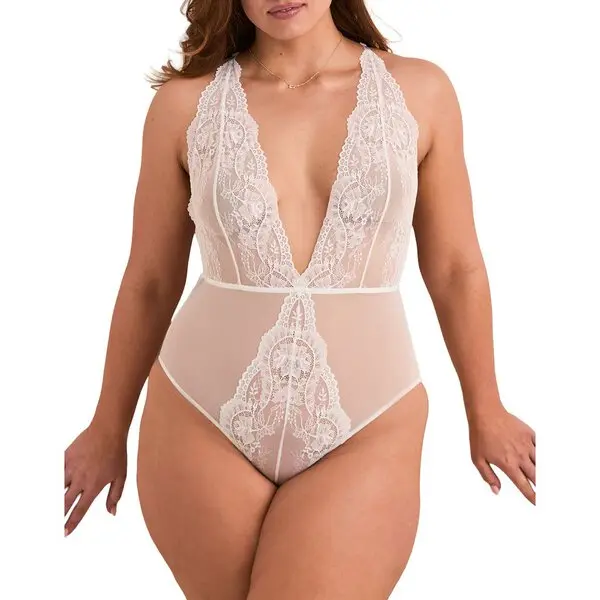 ADORE ME Talia Bodysuit Lingerie - White