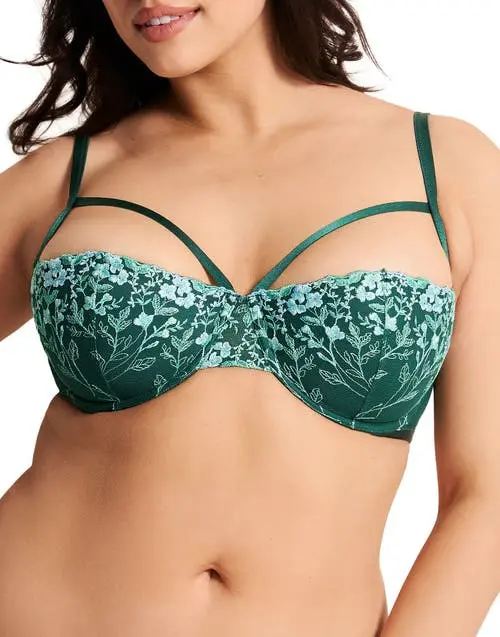 ADORE ME Fern Contour Balconette Bra - Dark Green