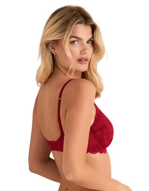 ADORE ME London Unlined Full Coverage Bra - Dark Red