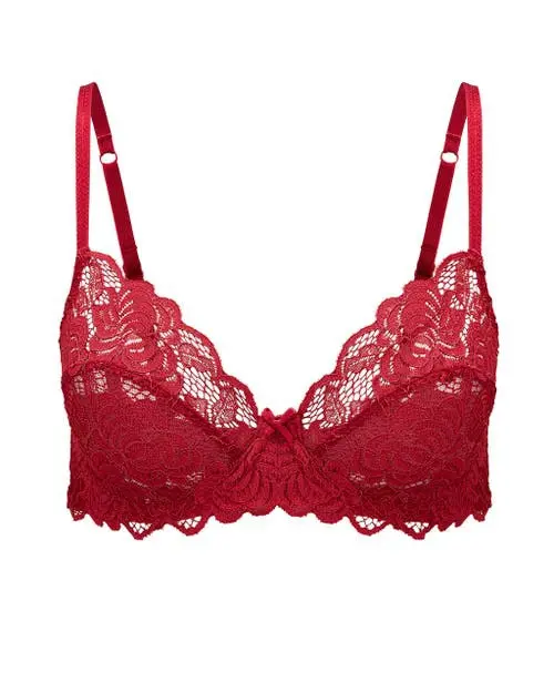 ADORE ME London Unlined Full Coverage Bra - Dark Red