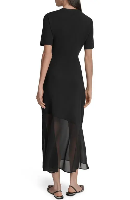 Dkny Mixed Media Maxi Dress