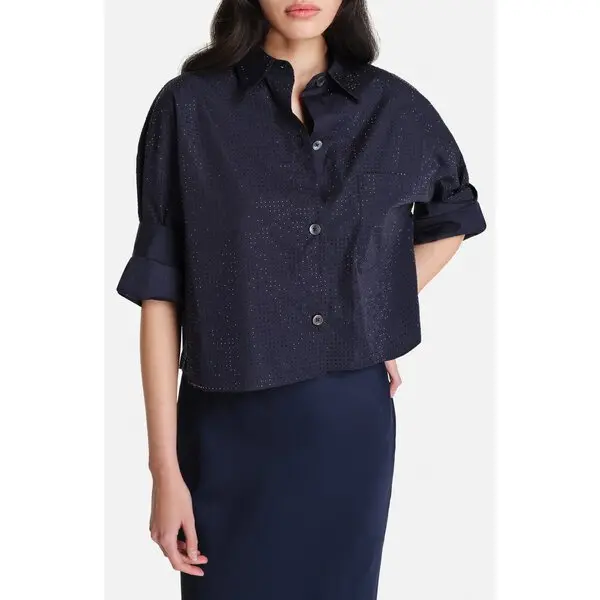 TWP Crystals Cotton Button-up Shirt