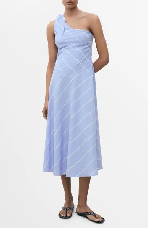 Mango Asymmetric Stripe A-line Dress