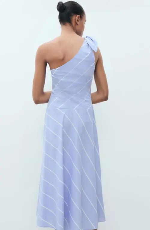 Mango Asymmetric Stripe A-line Dress