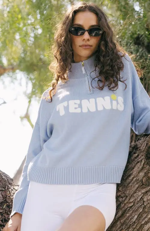 ELLSWORTH + IVEY Madison Quarter-zip Tennis Sweater