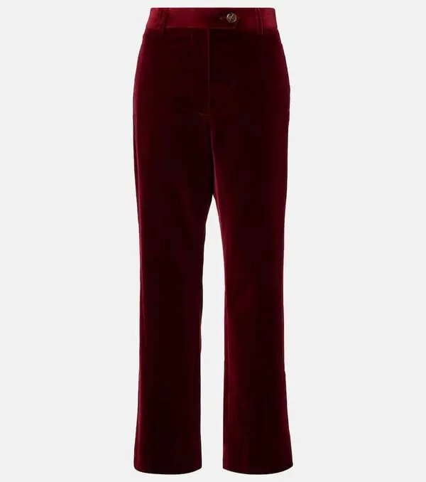 BLAZÉ MILANO Nana Cotton Velvet Straight Pants