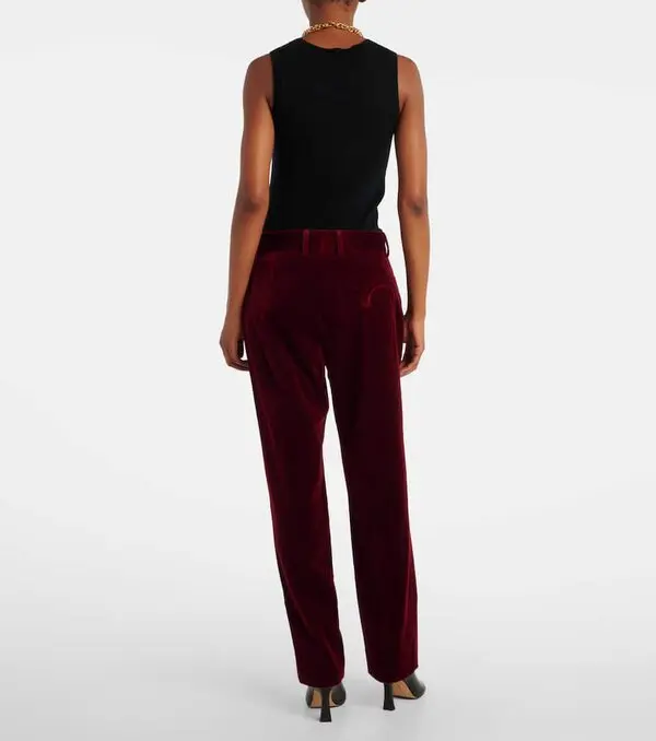 BLAZÉ MILANO Nana Cotton Velvet Straight Pants