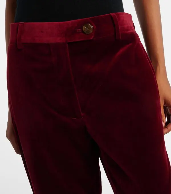BLAZÉ MILANO Nana Cotton Velvet Straight Pants