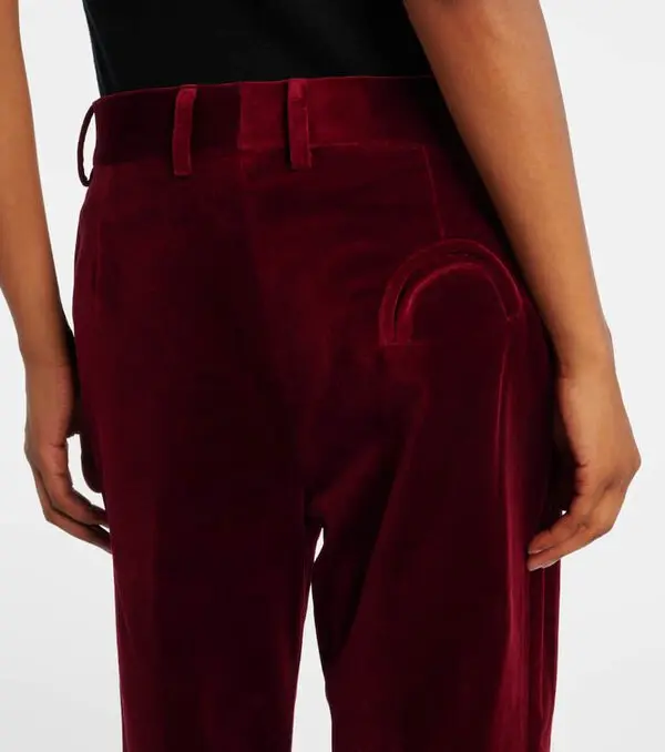 BLAZÉ MILANO Nana Cotton Velvet Straight Pants