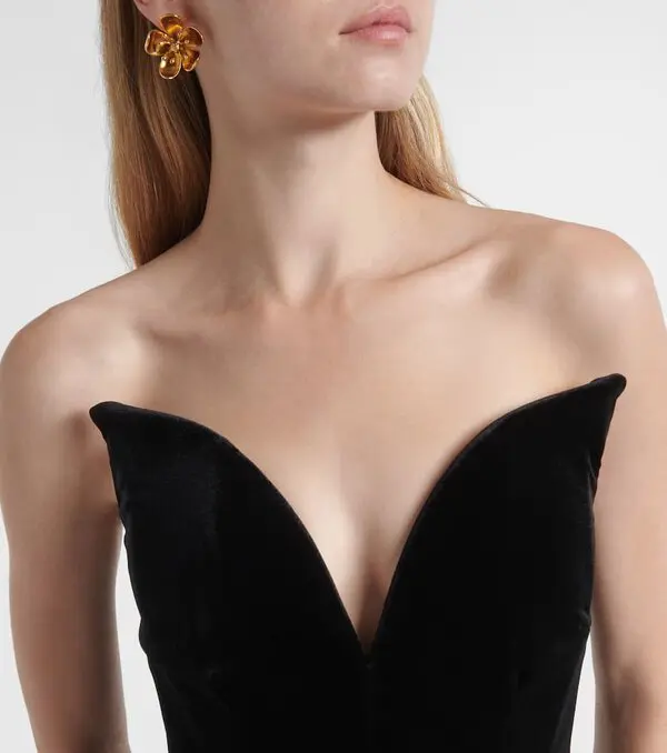 Roland Mouret Velvet Corset Top